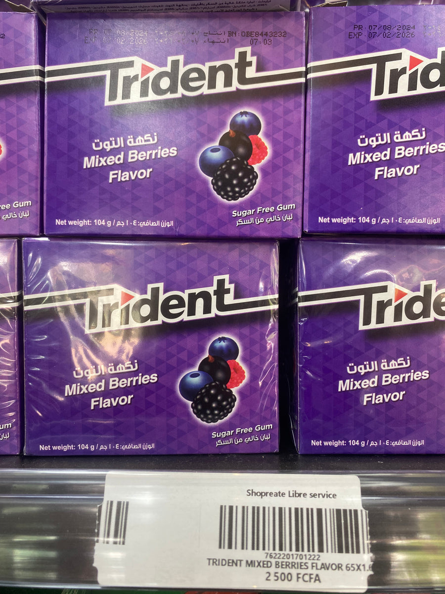 TRIDENT MIXED BERRIES FLAVOR 65X1.6| MAGIC MEGASTORE