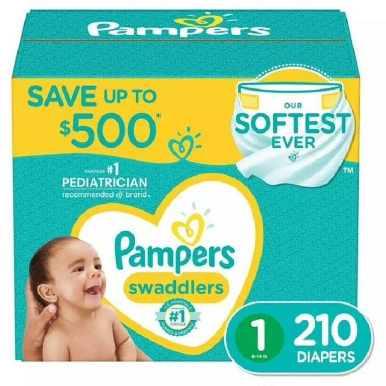Pampers Swaddlers Diapers, Size 1 (4-6 kg ), 70 Count| MAGIC MEGASTORE