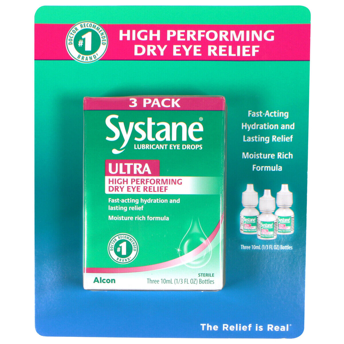 Systane Ultra High Performance Lubricant Eye Drops 1/3fl oz 10mL - 3 P ...