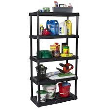 Blue Hawk 72-in H x 36-in W x 18-in D 5-Tier Plastic Freestanding Shel ...